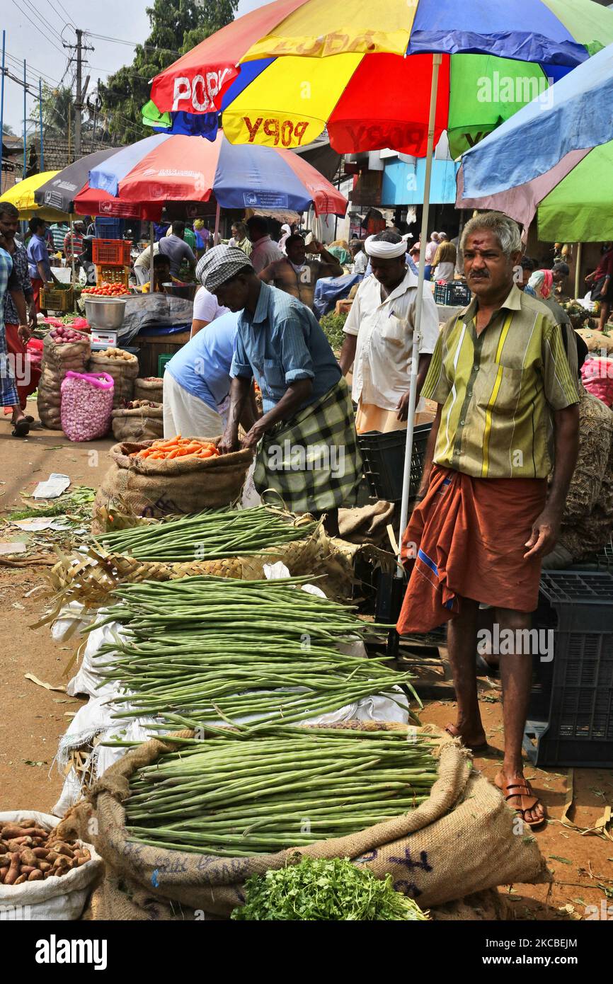 Fruit and vegetables being sold at the Chalai market in the city of ...