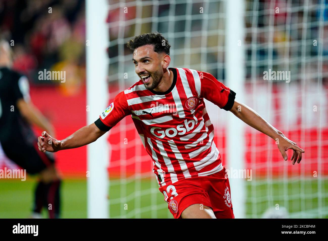 Ivan Martin of Girona FC celebrates his goal during the La Liga match ...