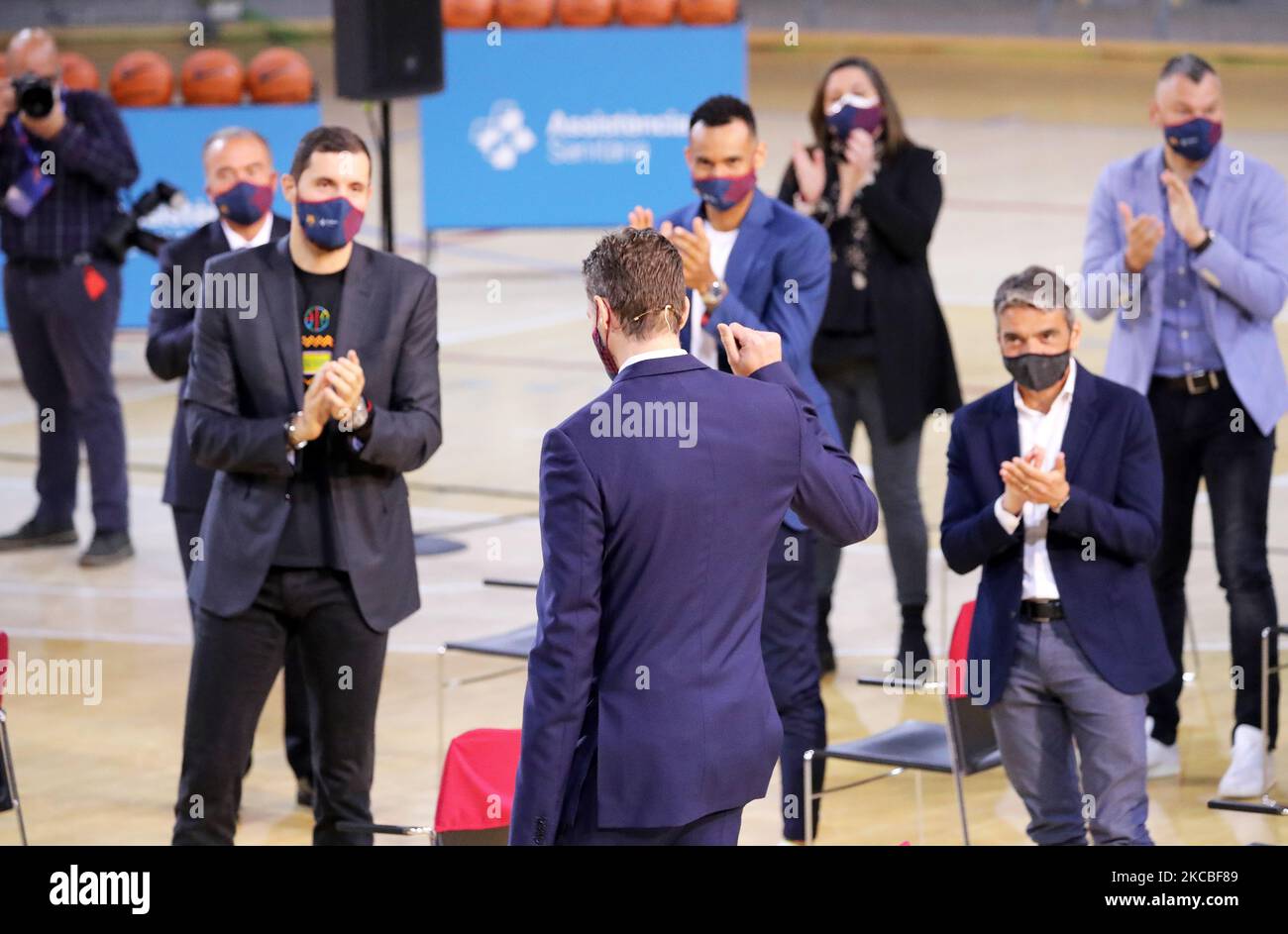 Presentation of Pau Gasol as a new FC Barcelona player at the Palau ...