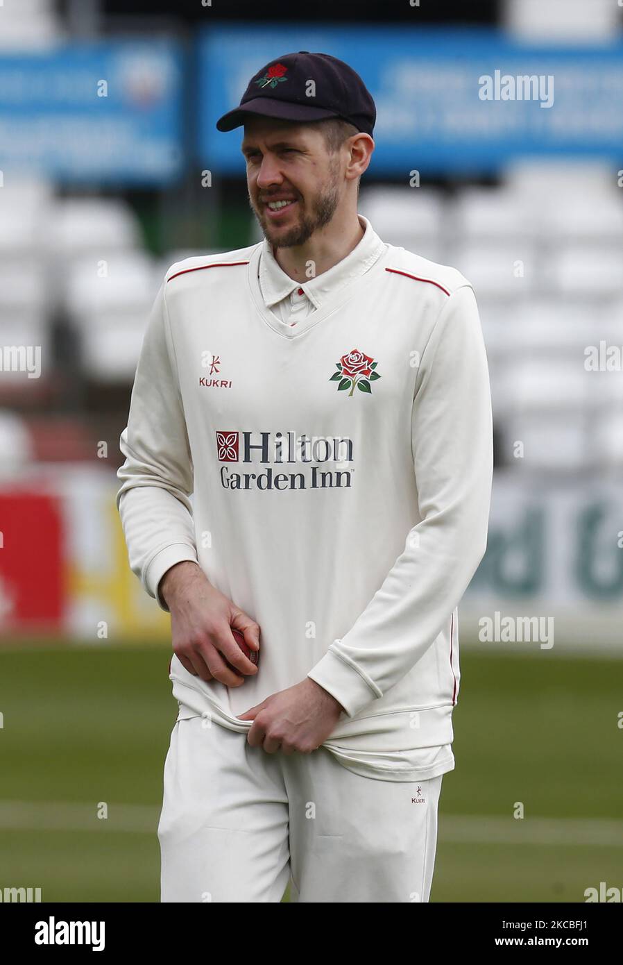 Tom Bailey of Lancashire CCC during Friendly Day One of 2 match between ...
