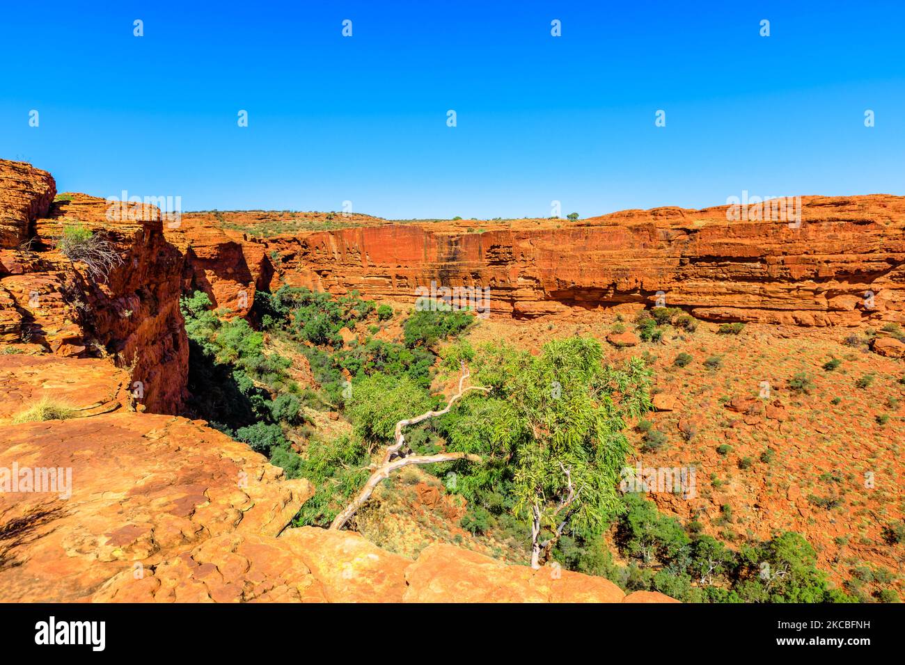 Aerial view of Watarrka National Park. Trekking in arid territory and ...