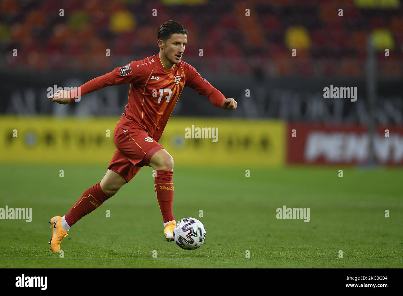 Enis Bardi during the FIFA World Cup Qatar 2022 qualification football ...