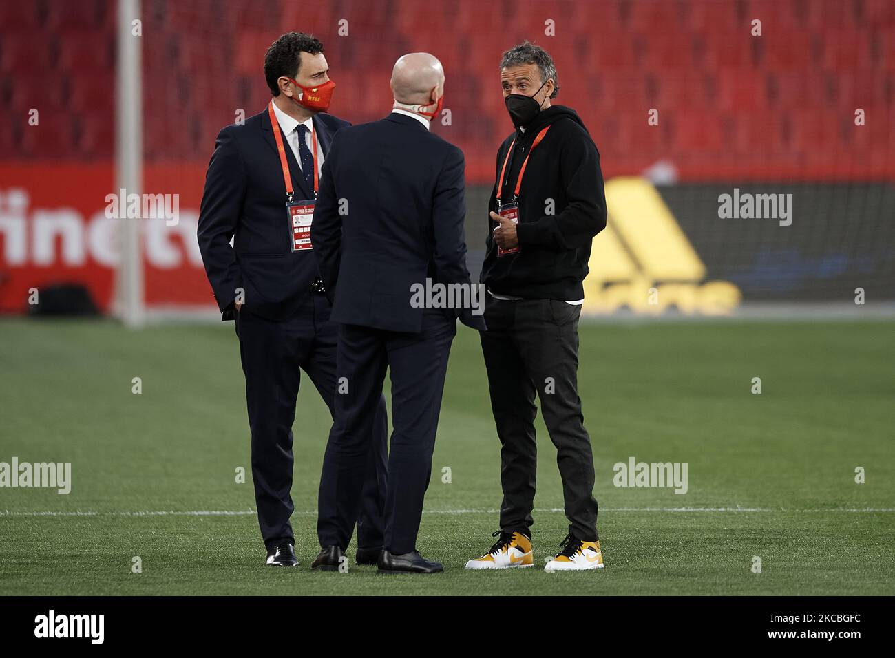 (L-R) Jose Francisco Molina sports director of the RFEF, Spanish ...