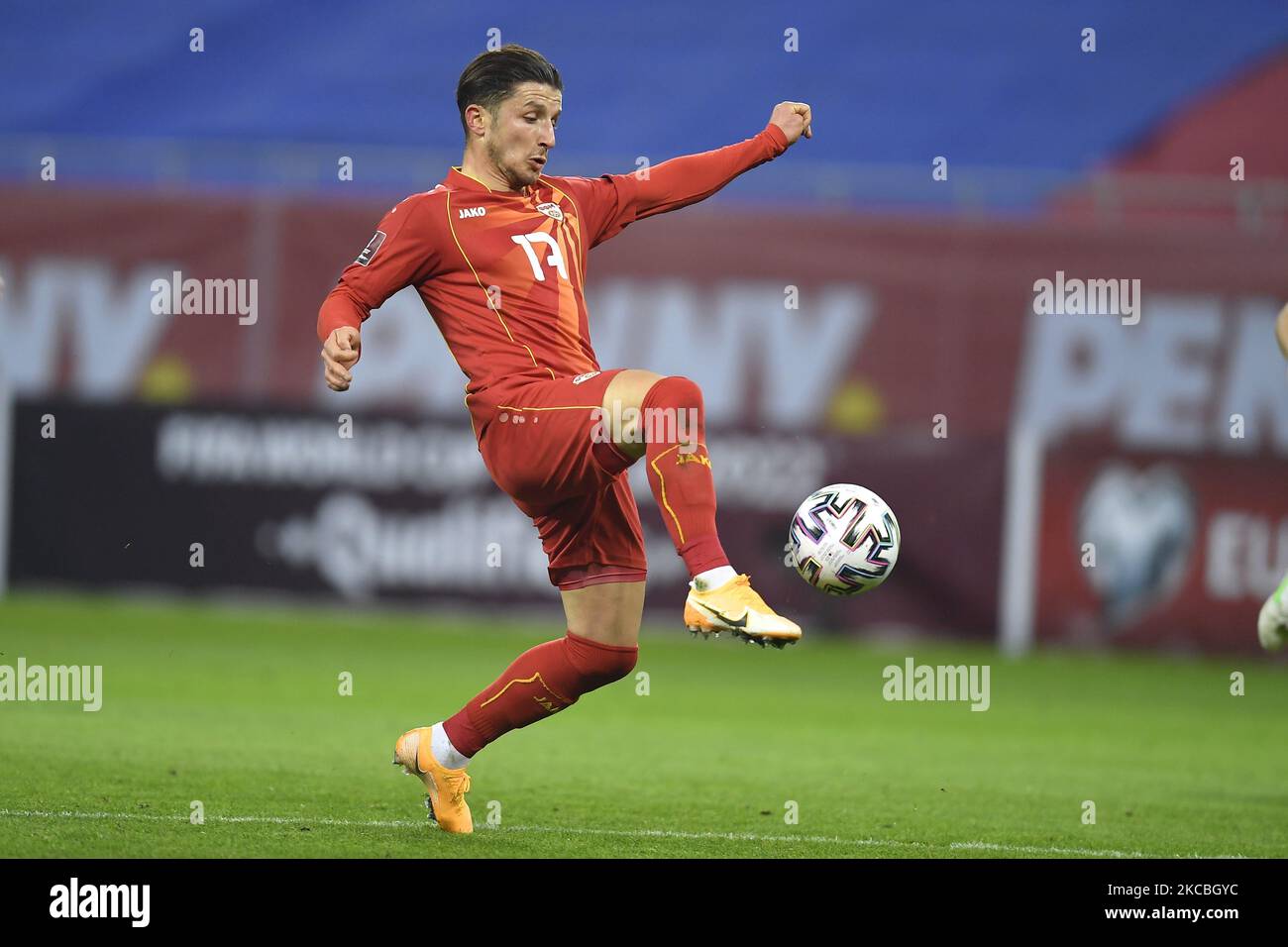 Enis Bardi during the FIFA World Cup Qatar 2022 qualification football ...