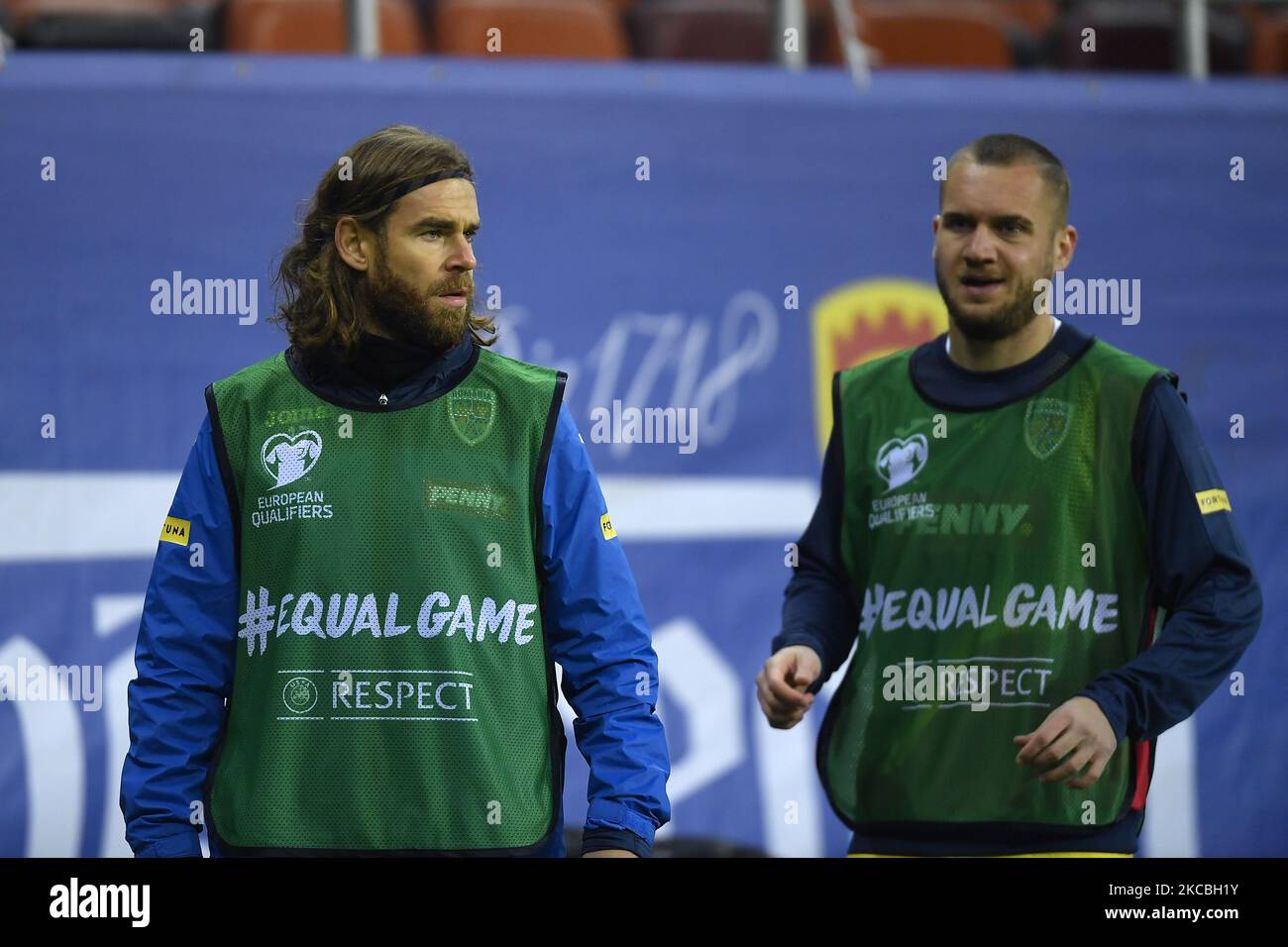 Eric Bicfalvi and George Puscas during the FIFA World Cup Qatar 2022 ...