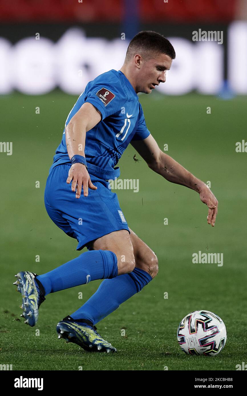 Christos Tzolis (PAOK Thessaloniki) of Greece in action during the FIFA ...