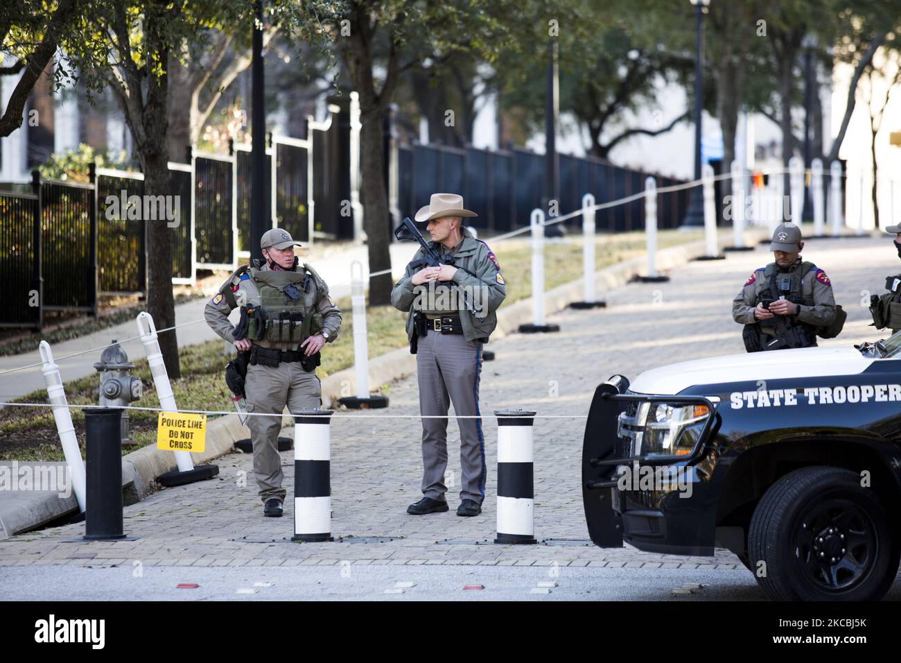 On Sunday January 17th state troopers, military, and police guarded the ...