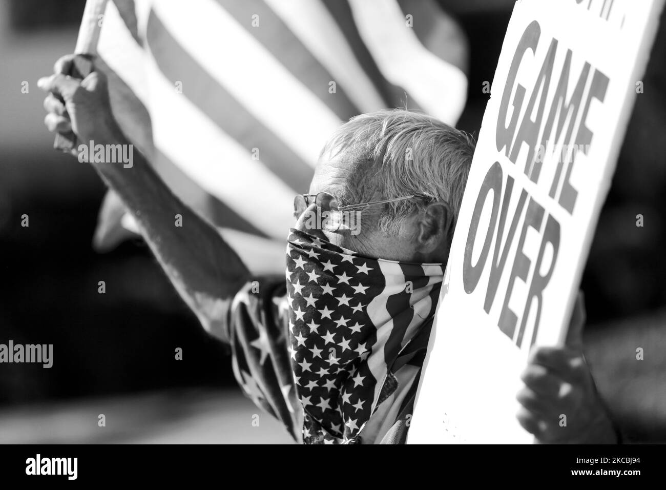 (EDITOR'S NOTE: Image was converted to black and white) Protestors in ...