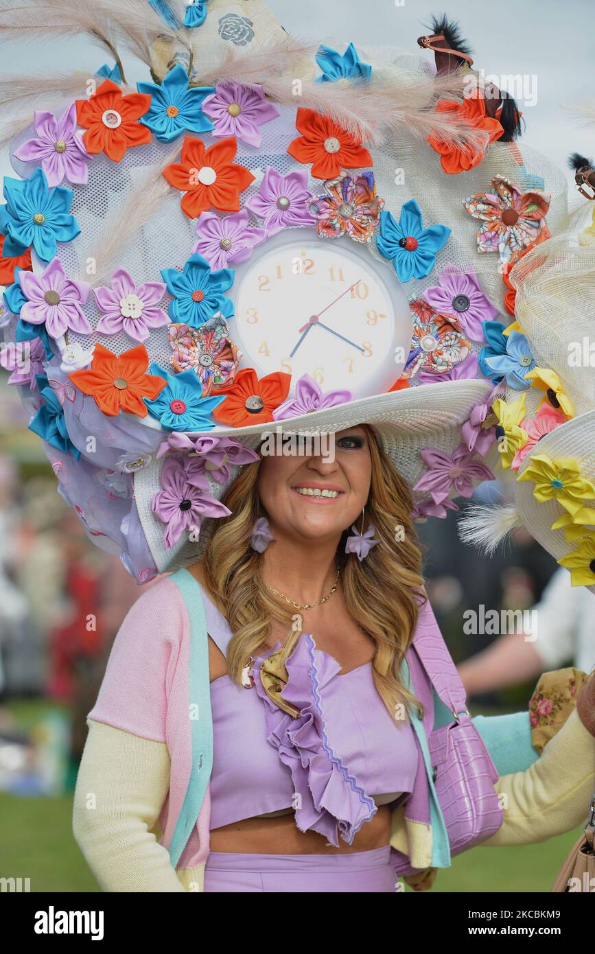Jockeys and people take part during 3rd day of Melbourne Cup Carnival ...