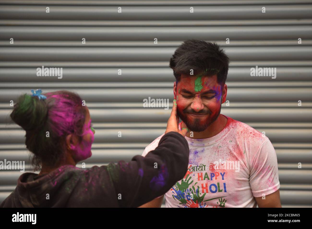 Holi festival 2021 nepal hi-res stock photography and images - Alamy
