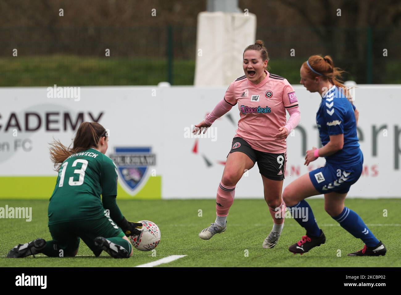 Katie WILKINSON of Sheffield United reacts after losing possession ...