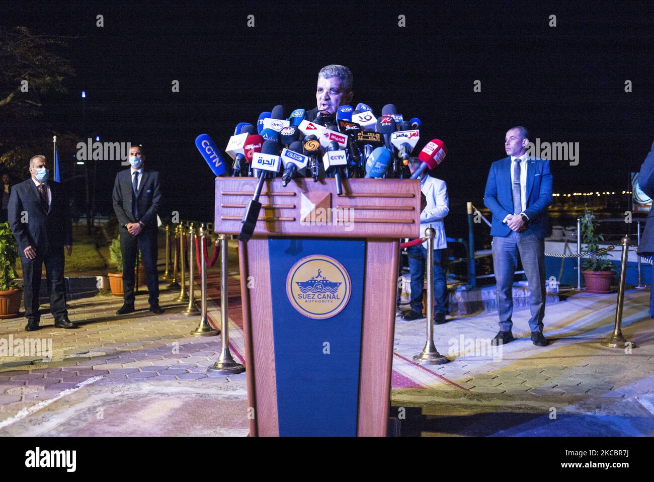 Press Conference Of The Admiral Osama Rabie Chairman And Managing Director Of The Suez Canal