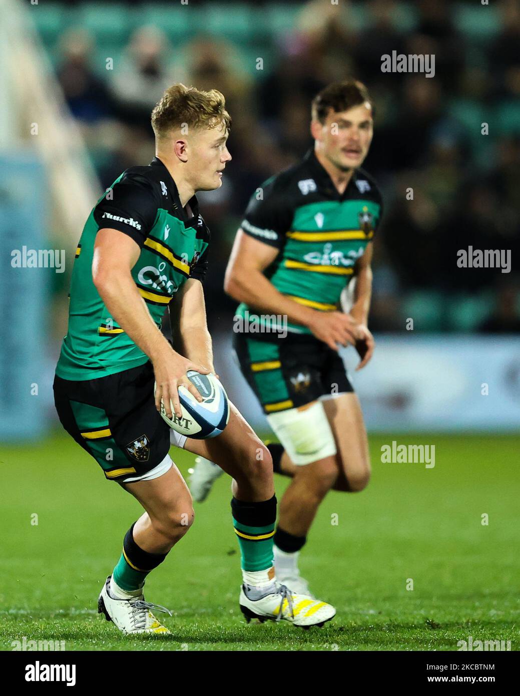 Fin Smith of Northampton Saints during the Gallagher Premiership match ... Fin Smith of Northampton Saints during the Gallagher Premiership match ...