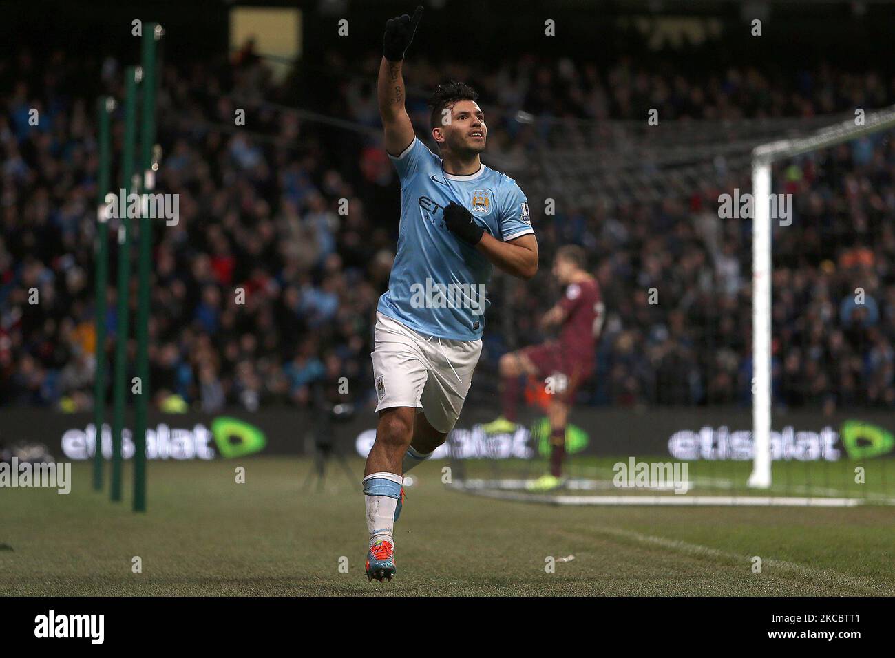 Sergio Aguero of Manchester City during Manchester City v Watford FC ...