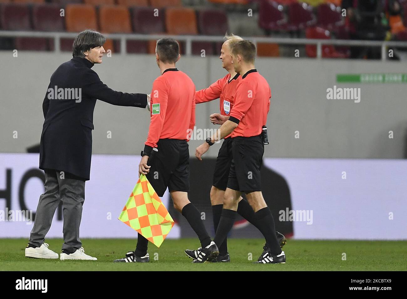 Joachim Low, Clement Turpin (FRA), Nicolas Danos (FRA) and Cyril ...