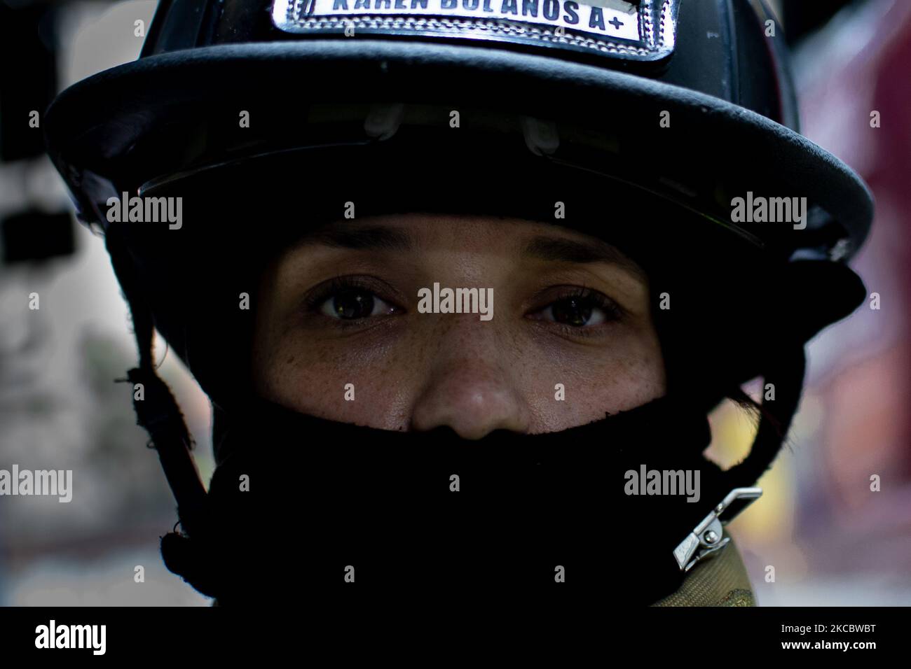 Women firefighters from the Chapinero station in Bogota, Colombia, on ...