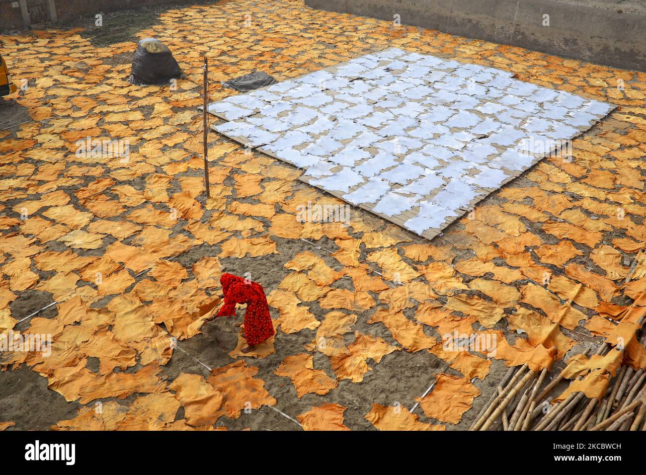 Labourers are working at a tannery factory at Hazaribagh Dhaka ...