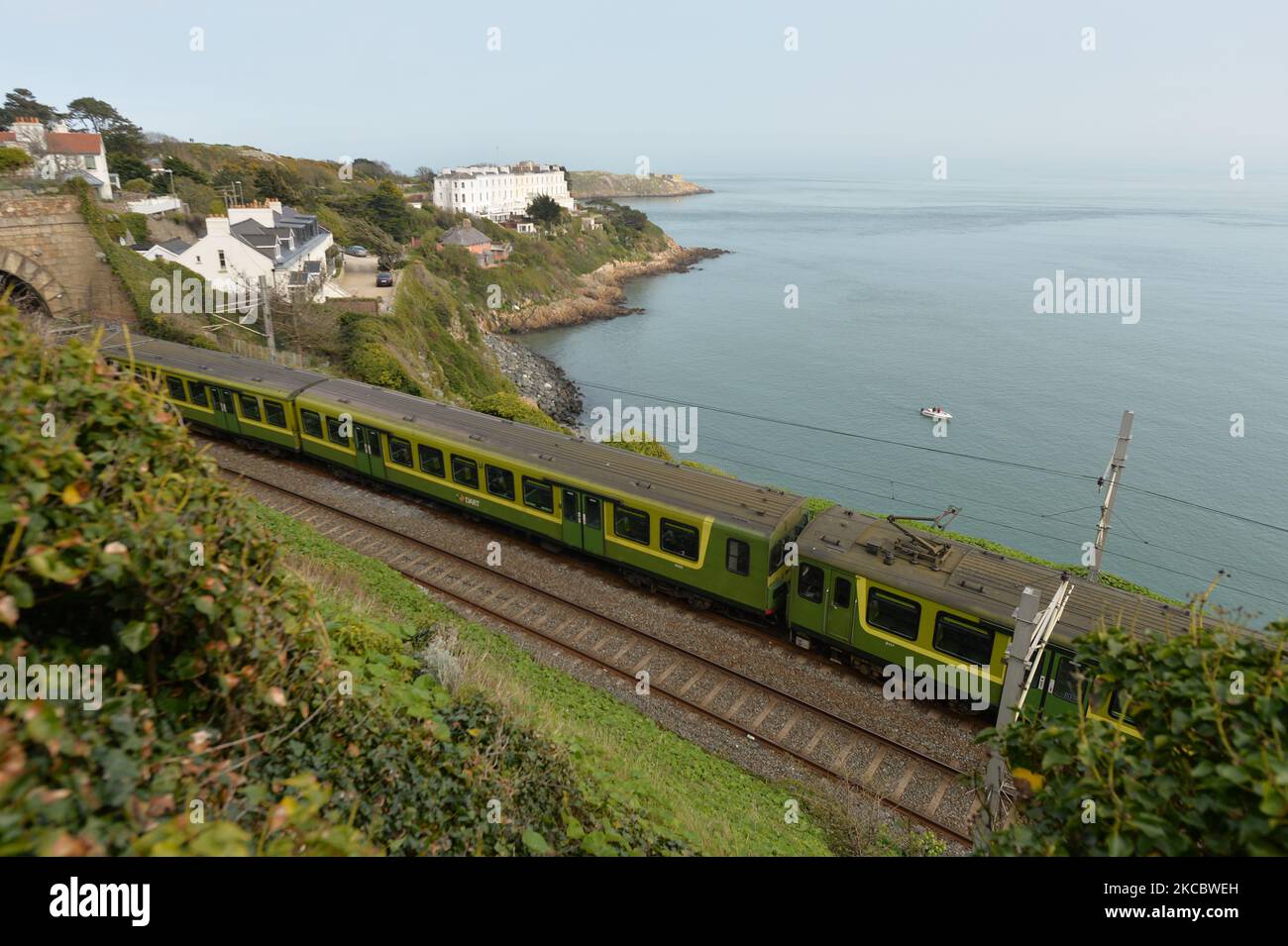 A general view of of Dalkey near the Vico bathing place, Hawk Cliff ...