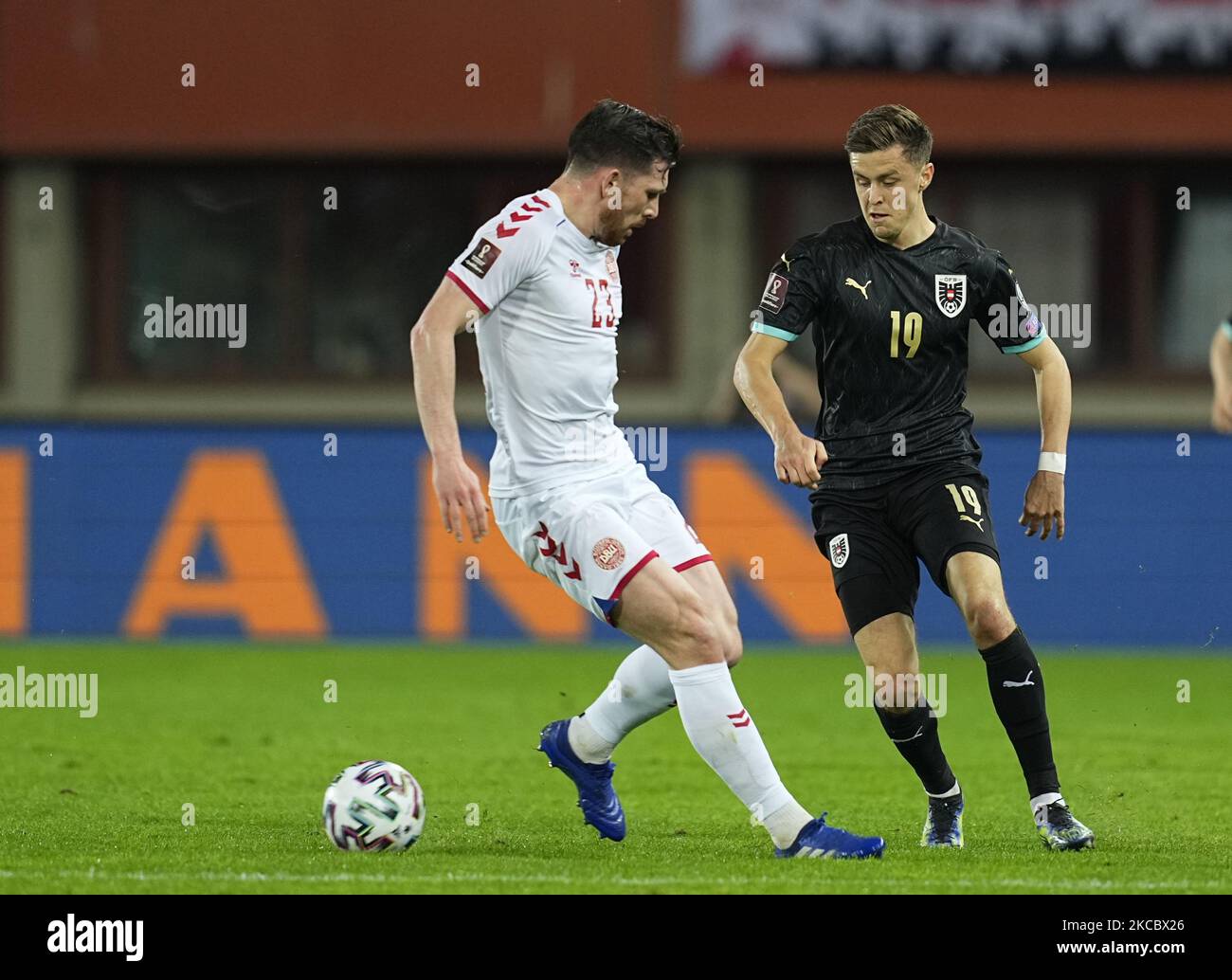 Christoph baumgartner of austria pierre emile hojbjerg of denmark hi ...