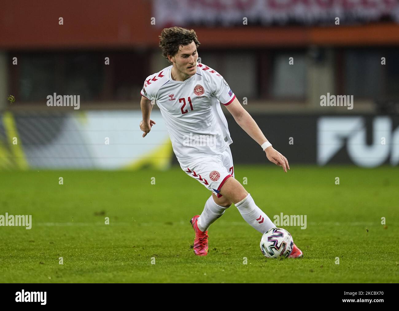 Jonas Wind of Denmark during the World Cup Qualification match between ...