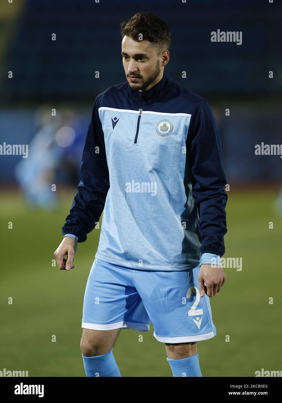 Alessandro D'Addario during the match to qualify for the Football World ...