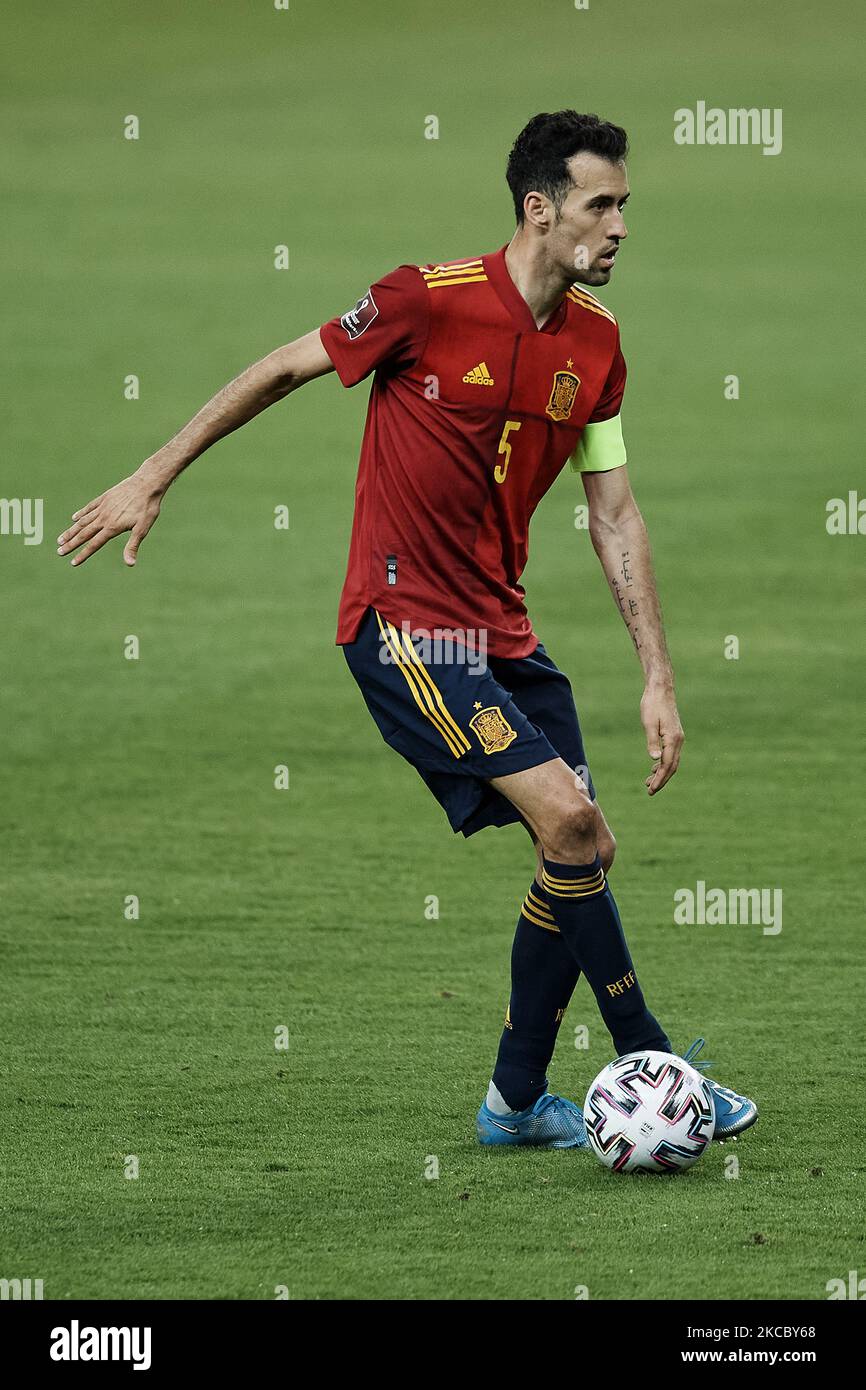 Sergio Busquets (FC Barcelona) of Spain controls the ball during the ...