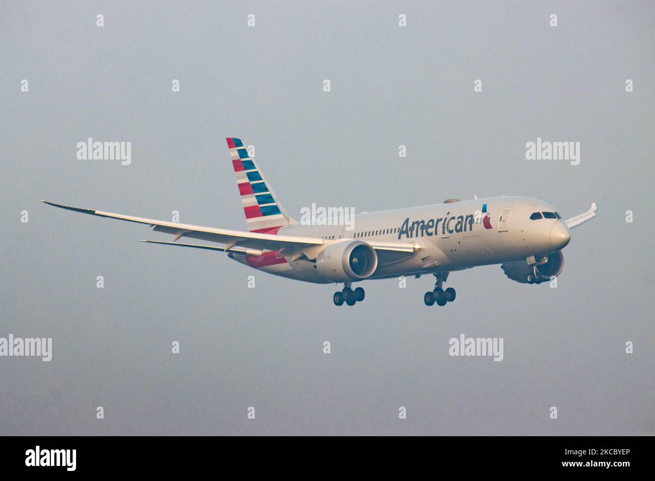 American Airlines Boeing 787 Dreamliner aircraft as seen flying and ...