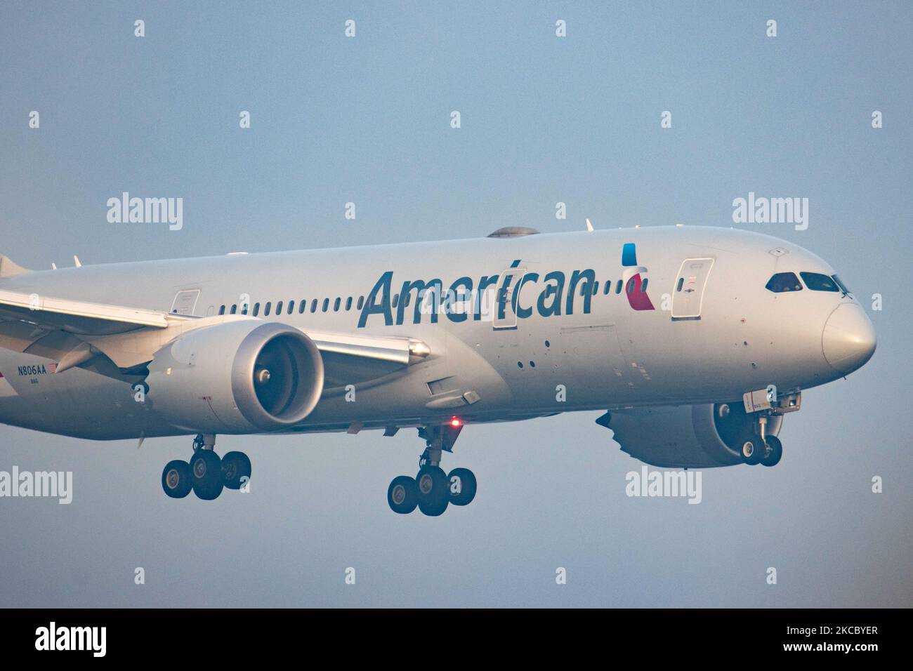 American Airlines Boeing 787 Dreamliner aircraft as seen flying and ...