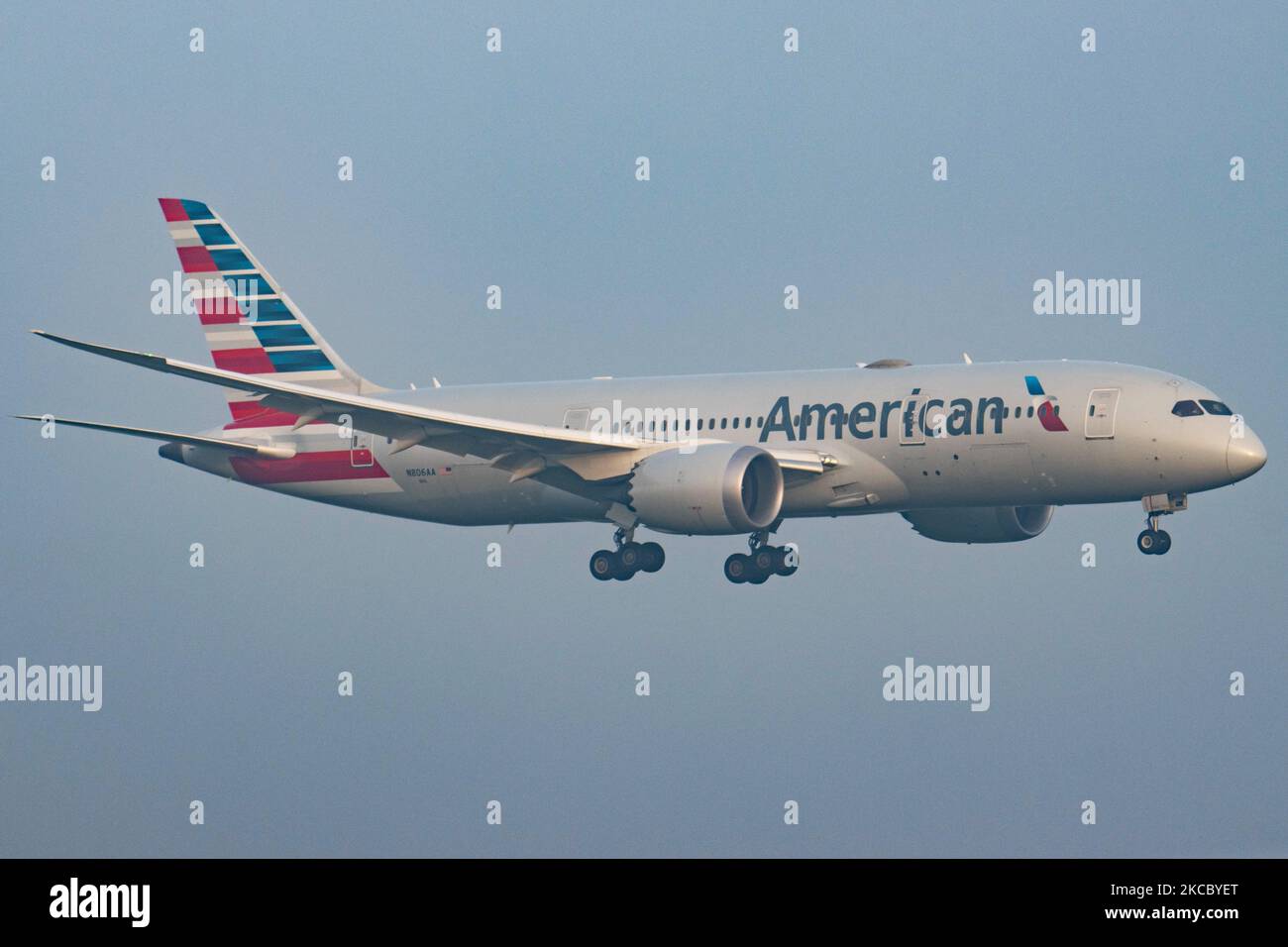 American Airlines Boeing 787 Dreamliner aircraft as seen flying and ...