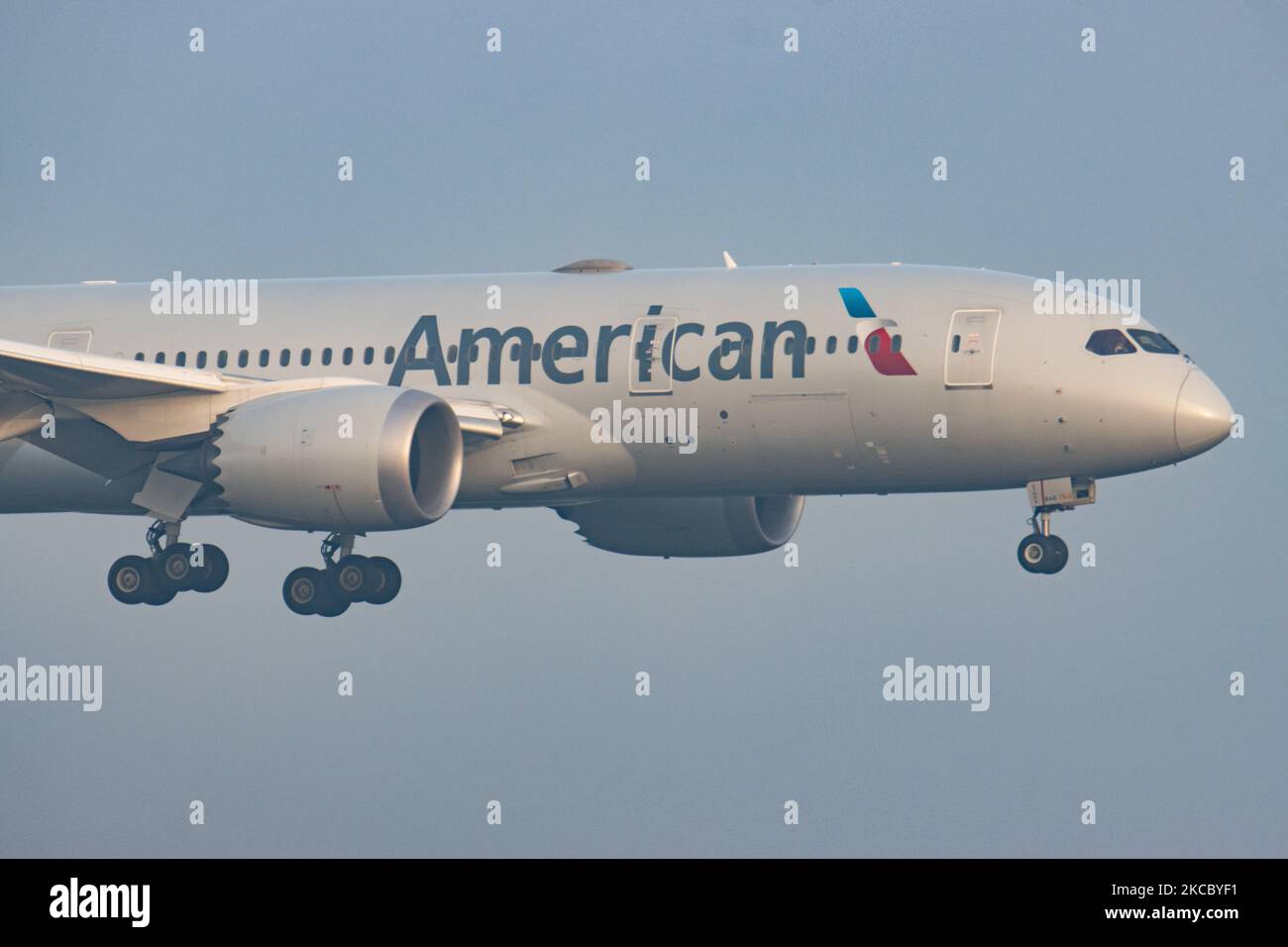 American Airlines Boeing 787 Dreamliner aircraft as seen flying and ...