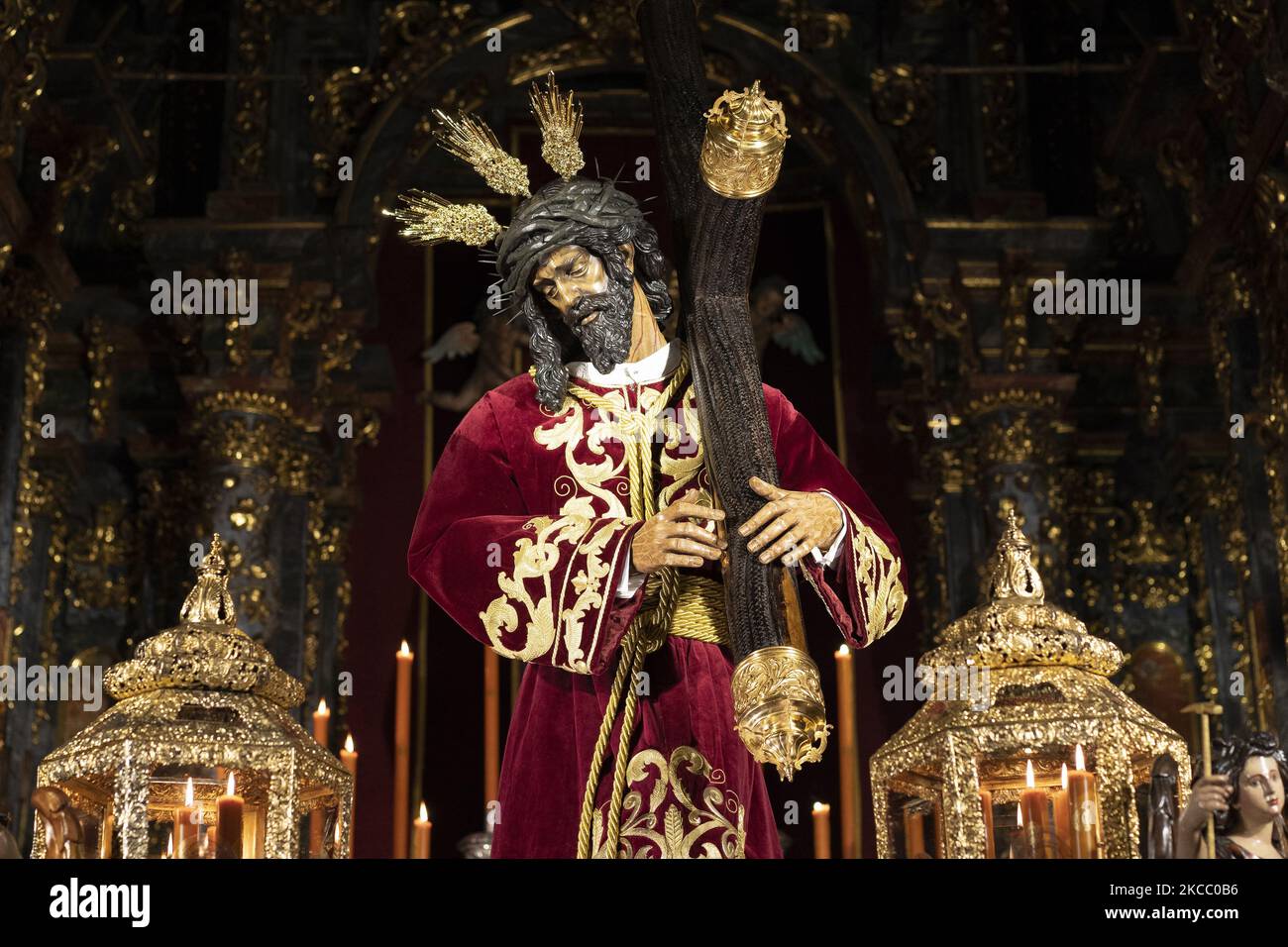 The processional altar of the image of Nuestro Padre Jesús del Gran ...