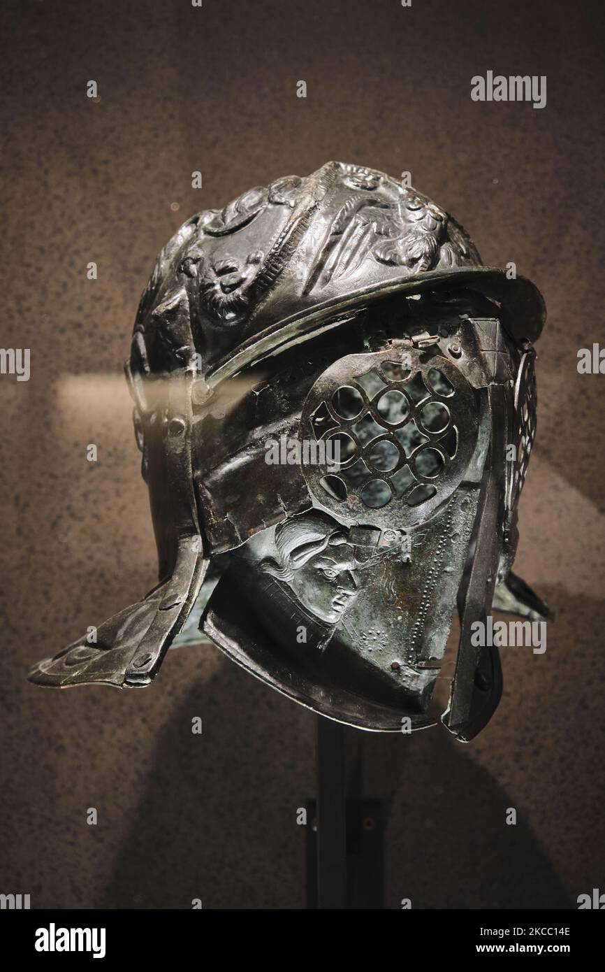 A Gladiator helmet at the ''Gladiatori'' (Gladiators) exhibition at the ...