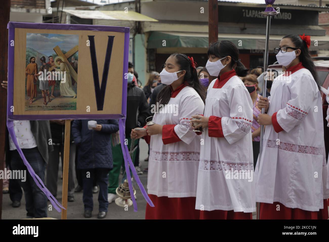 A group of altar girls outside the Parish of the Holy Spirit and Our ...