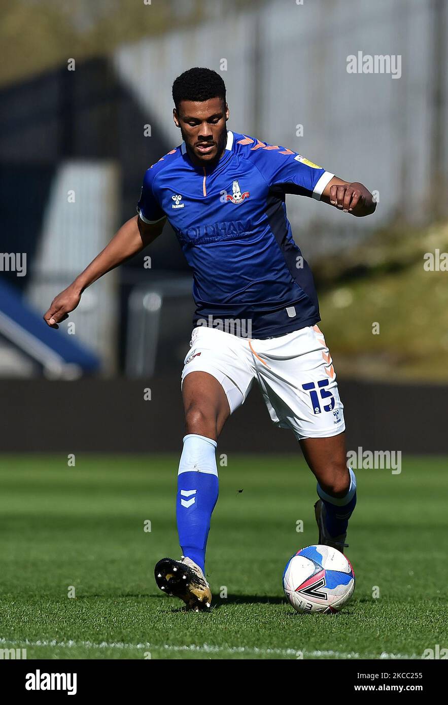 Stock action picture of Oldham Athletic's Kyle Jameson during the Sky ...
