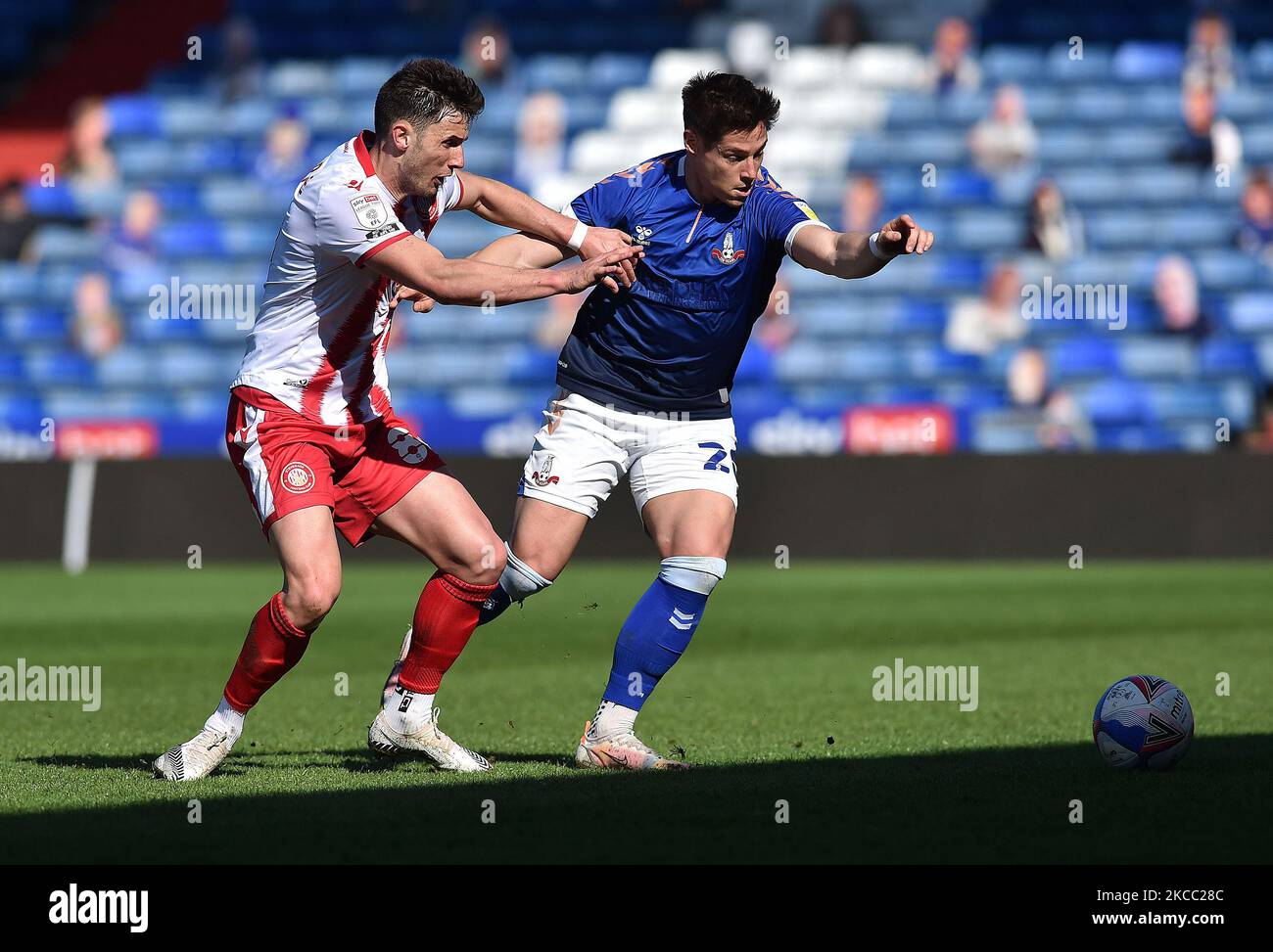 Oldham athletics andrea badan tussles hi-res stock photography and ...