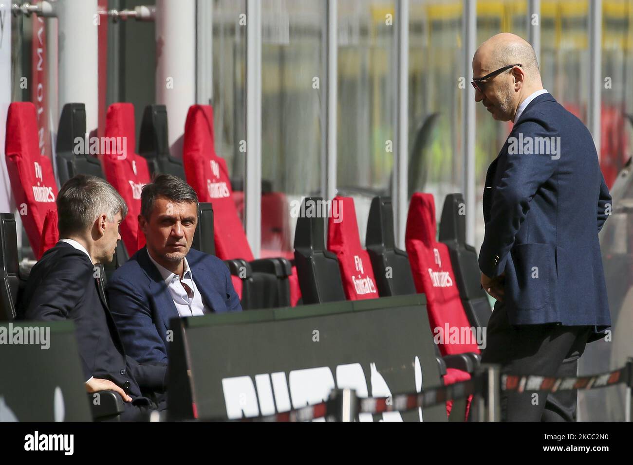 Ac milan tecnical area director paolo maldini hi-res stock photography ...
