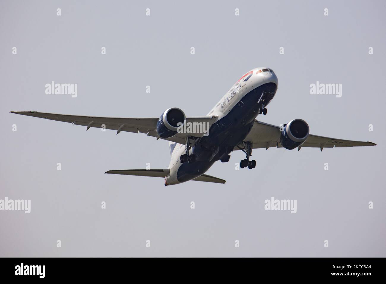 British Airways Boeing 787 Dreamliner aircraft as seen departing in the ...