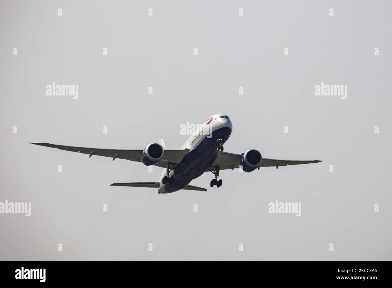 British Airways Boeing 787 Dreamliner aircraft as seen departing in the ...
