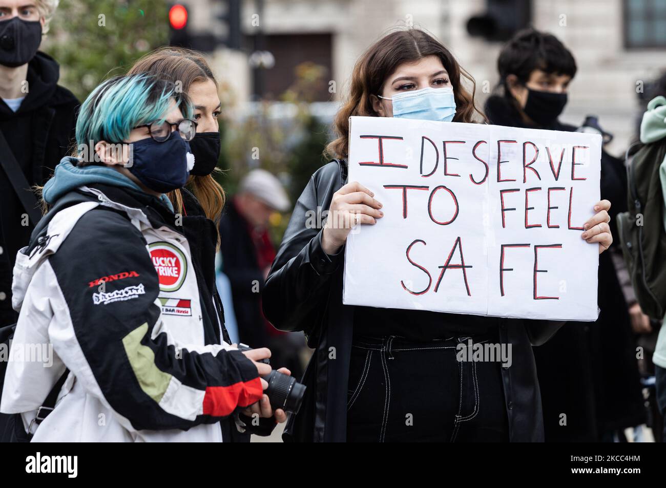 Women's rights Protestors rally to in Parliament Square, London ...