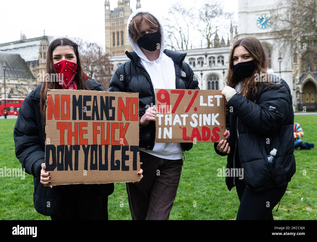 Women's rights Protestors rally to in Parliament Square, London ...