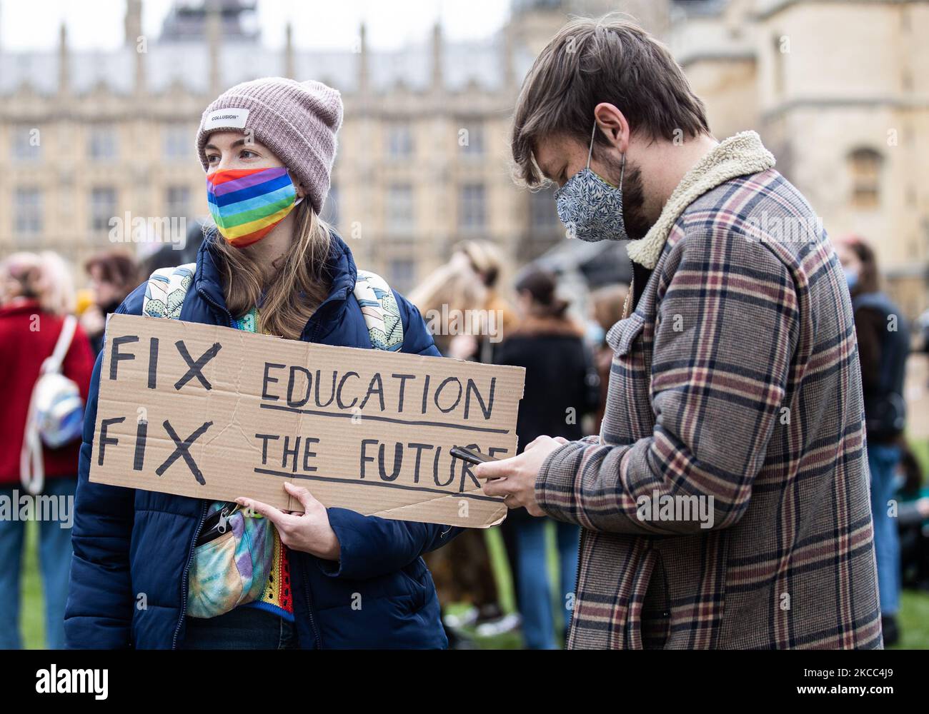 Women's rights Protestors rally to in Parliament Square, London ...