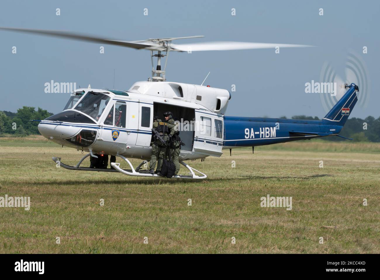 Croatian police Bell 212 helicopter takes off with police special ...