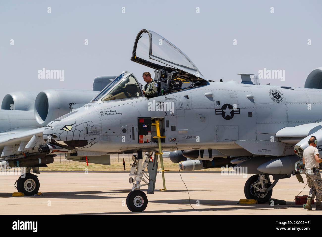 A U.S. Air Force A-10 Thunderbolt II at Davis Monthan Air Force Base in ...
