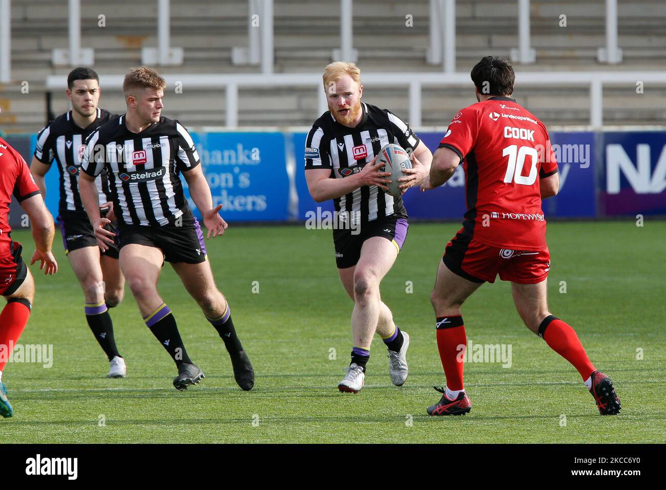 Liam McAvoy of Newcastle Thunder in action during the BETFRED ...