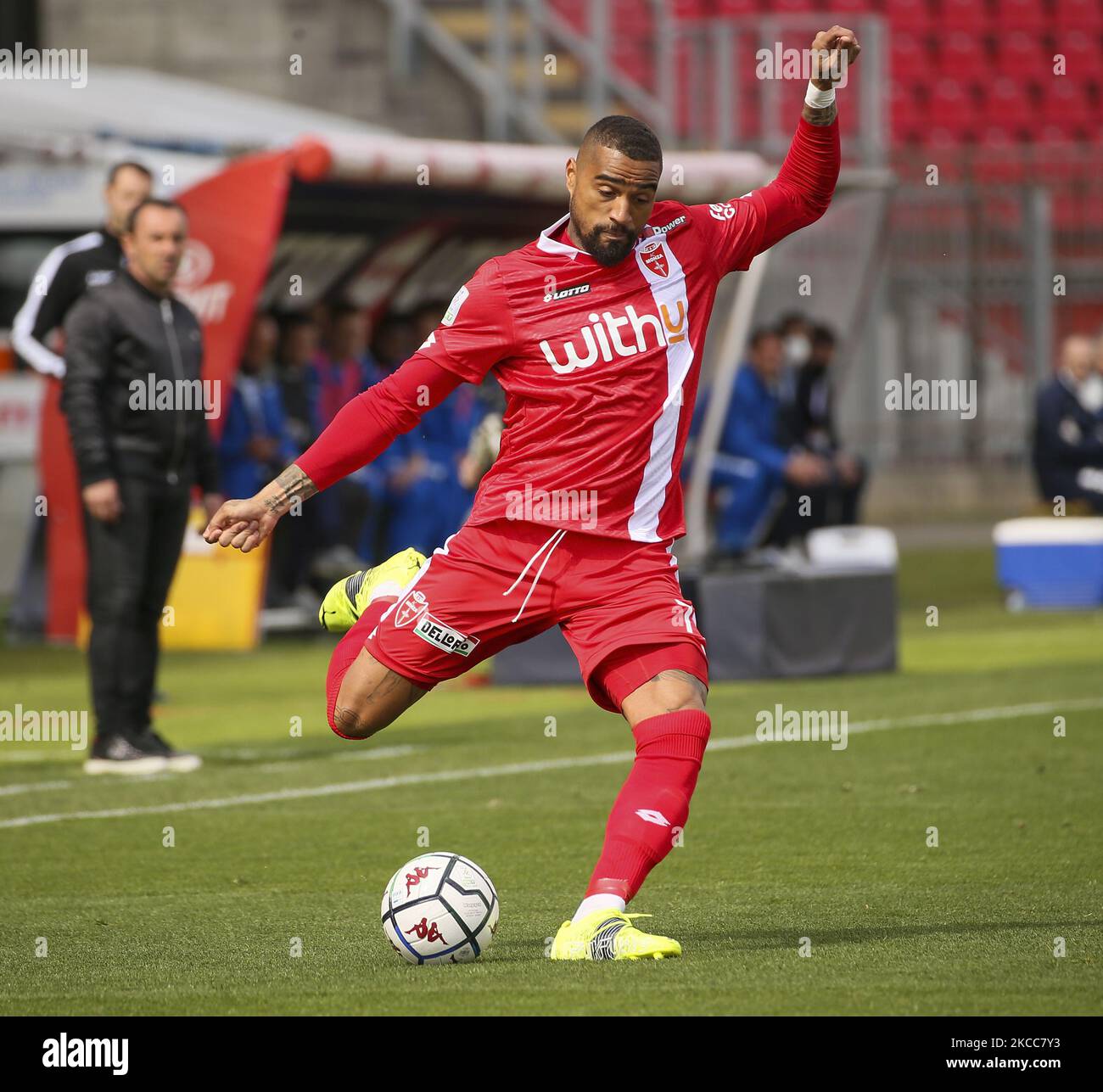 Kevin-Prince Boateng of AC Monza in action during the Serie B match ...
