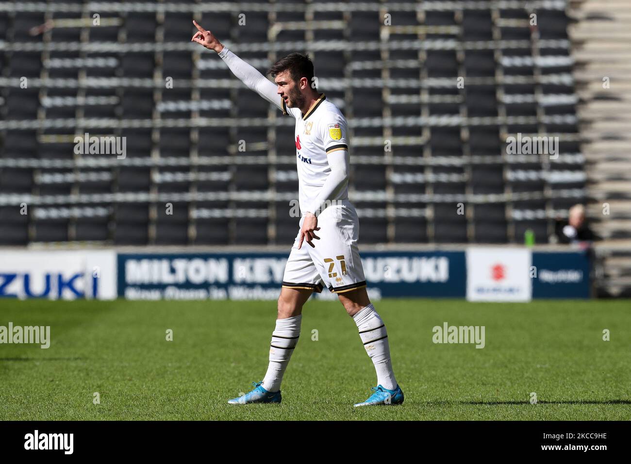 Milton Keynes Dons Daniel Harvie during the first half of the Sky Bet ...