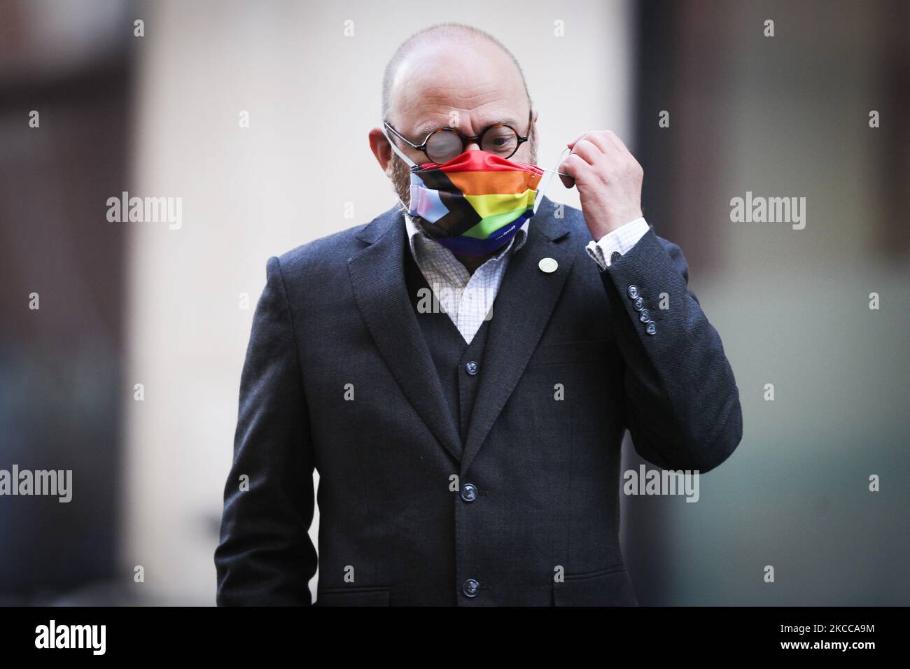 Scottish Greens co-leader Patrick Harvie during a visit to Queen Street ...
