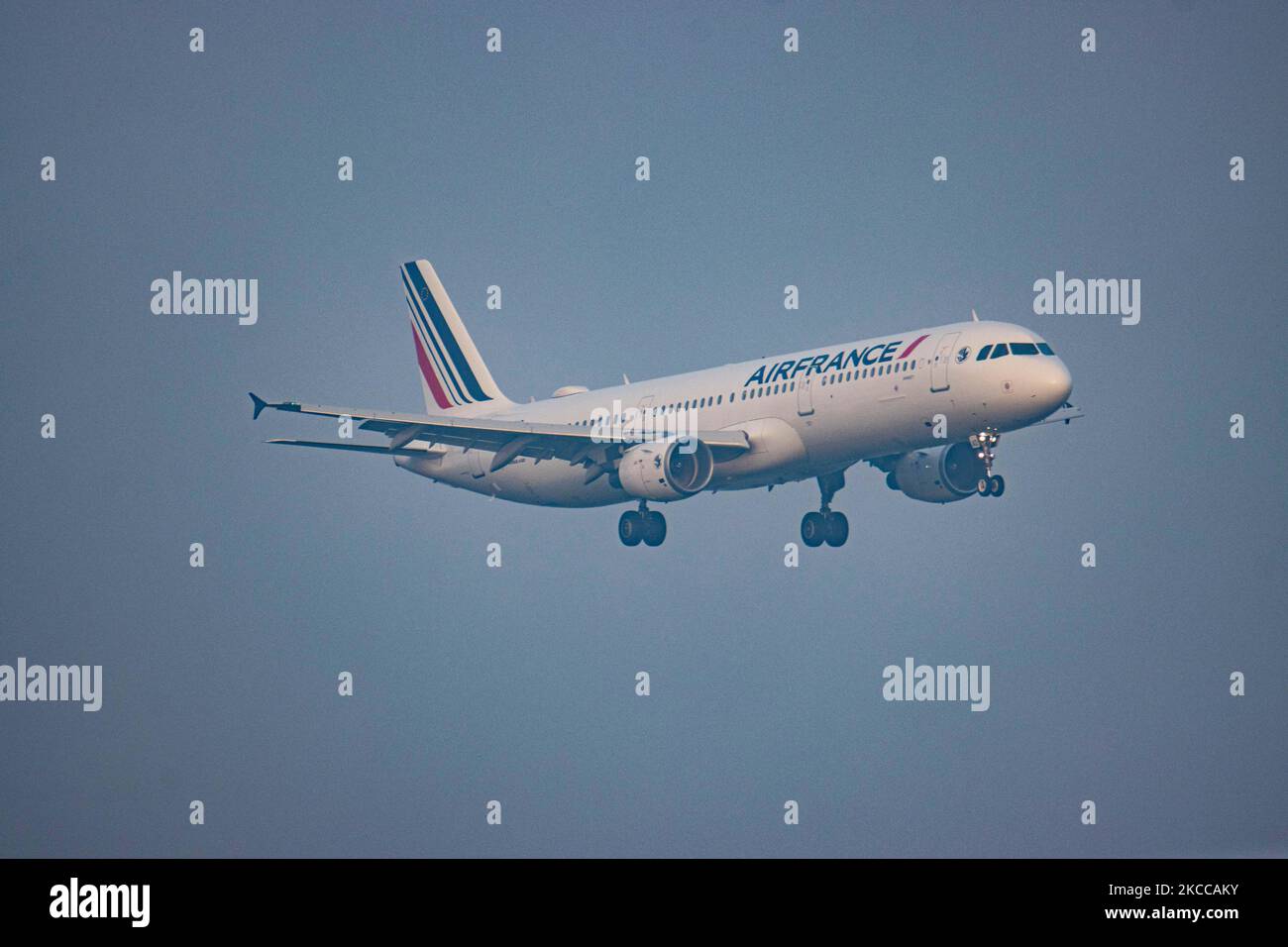 Air France Airbus A321 aircraft as seen flying on final approach for ...