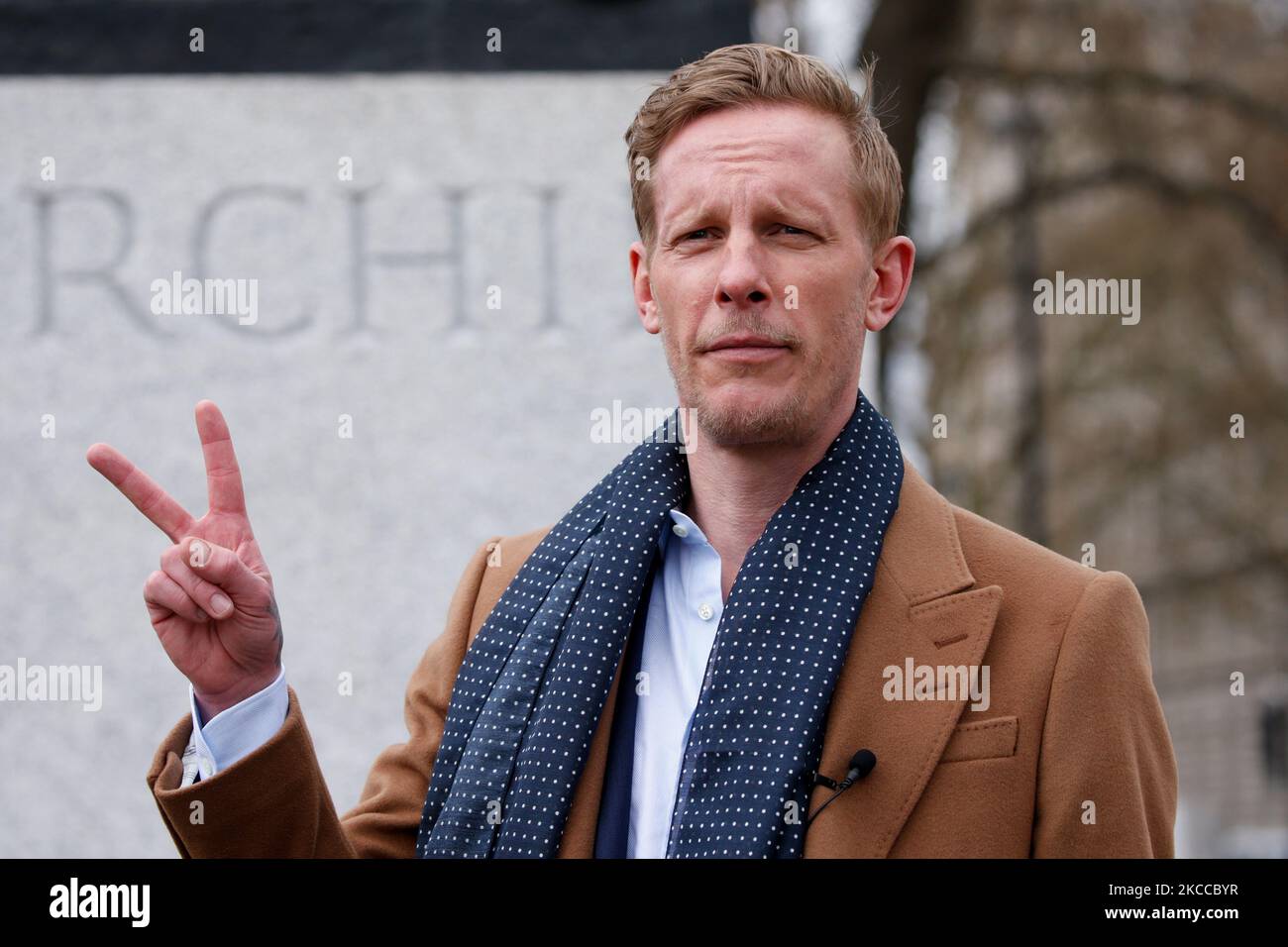 Reclaim Party leader and London mayoral candidate Laurence Fox poses ...