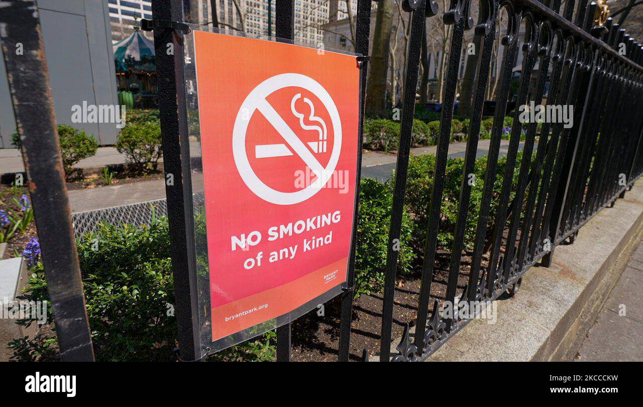 NYC's First No Weed Smoking Signs Go Up In Midtown Parks on April 7 ...